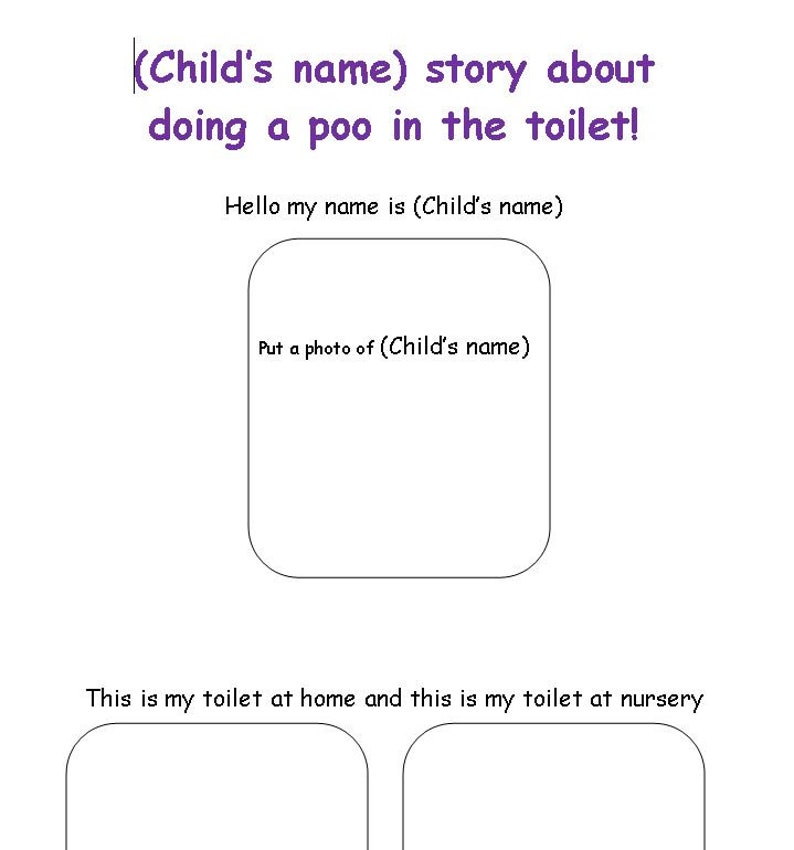 Toilet Training Social Story and Visuals. Editable Word Doc & Printable ...