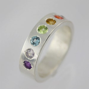 Rainbow Ring in Sterling Silver (made to Order) - Etsy