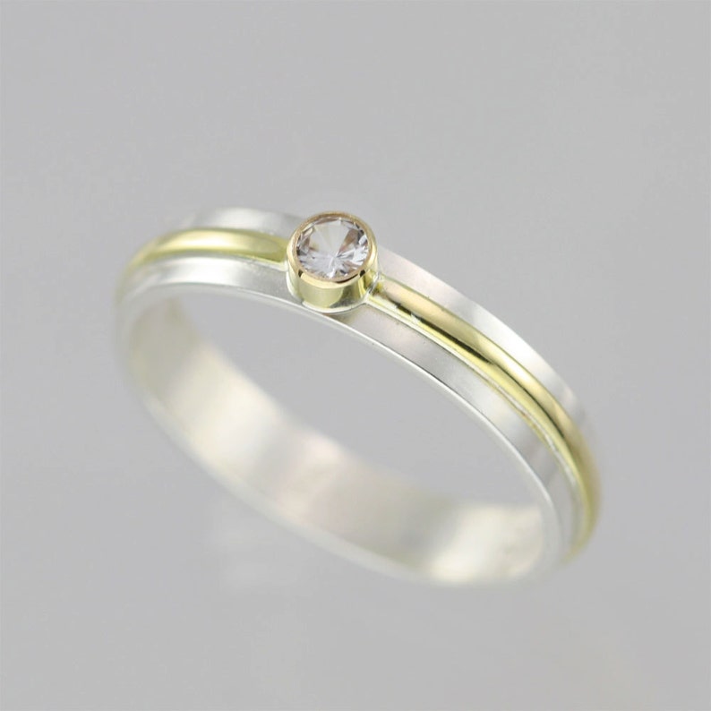 1 Stone Wrap Ring 14K (genuine White Sapphire) (made to Order) - Etsy
