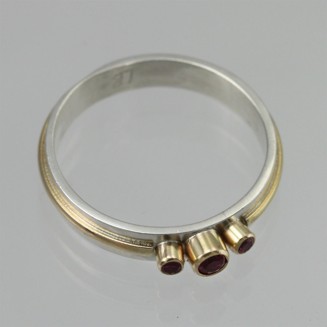 3 Stone Wrap Ring 14K ruby Made to Order - Etsy