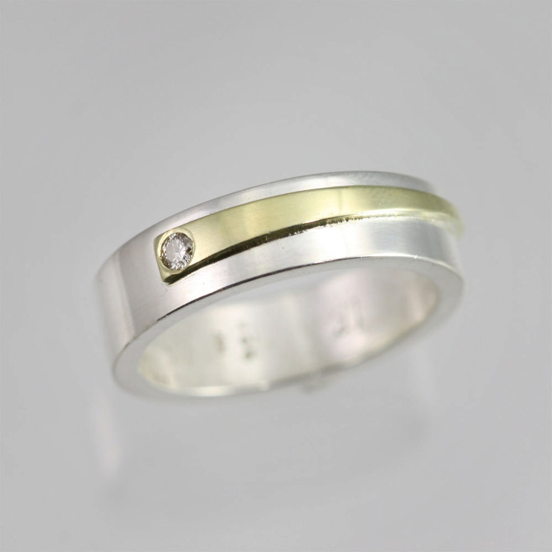 Shooting Star Diamond Ring in 14k & Sterling Silver (made to Order) - Etsy