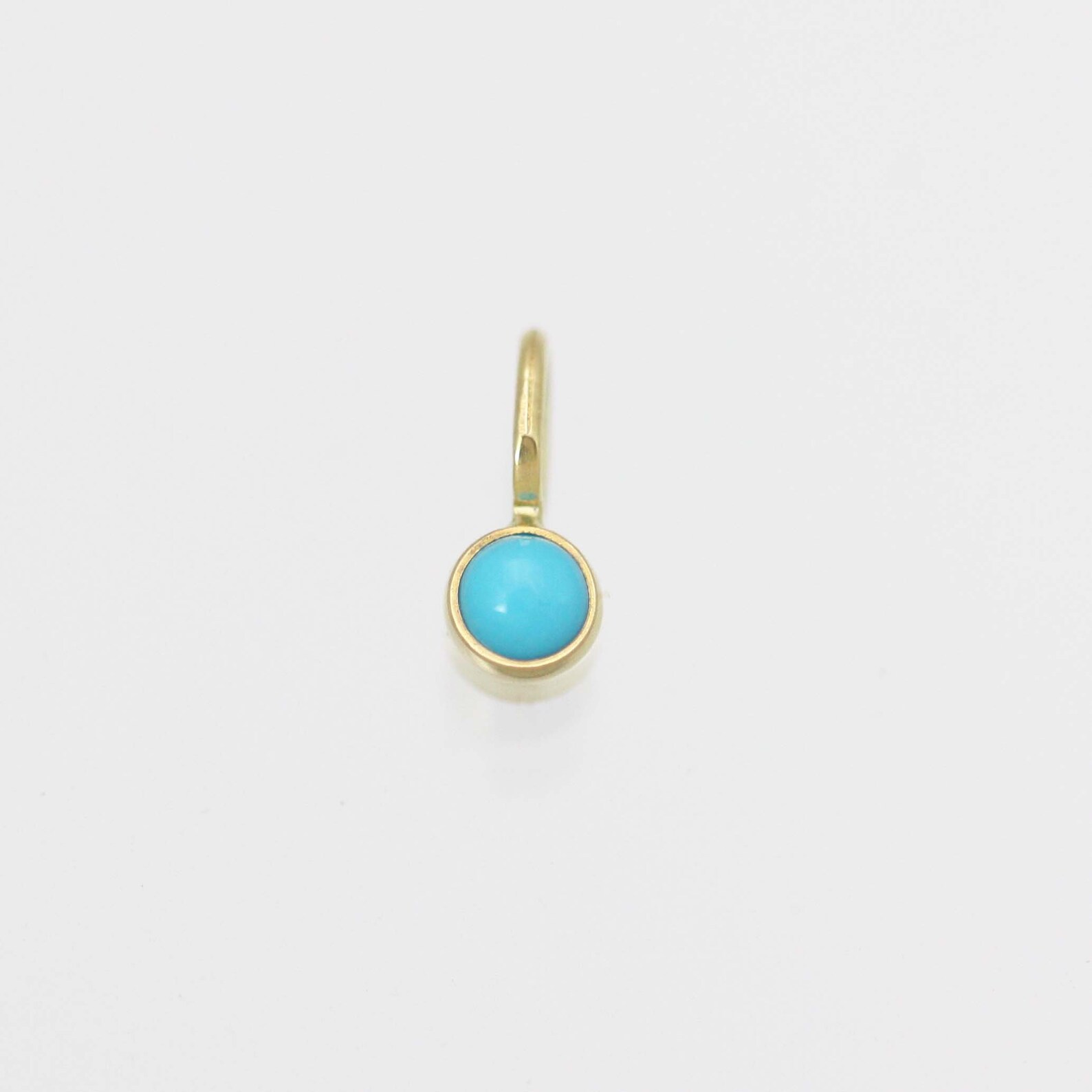 Turquoise Drop Pendants in 14k Yellow Gold pendant Only Various Sizes ...