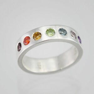 Rainbow Ring in Sterling Silver (made to Order) - Etsy
