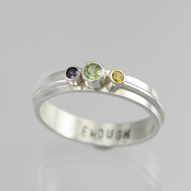 3 Stone Wrap Ring peridot Cubic Zirconia Made to Order - Etsy