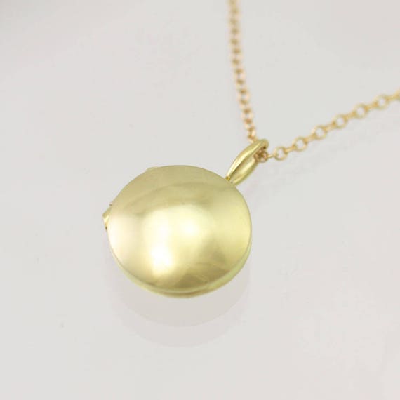 Locket Small 14k Yellow Gold made to Order | Etsy