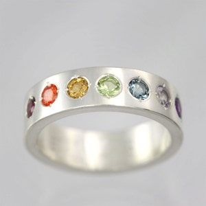Rainbow Ring in Sterling Silver (made to Order) - Etsy