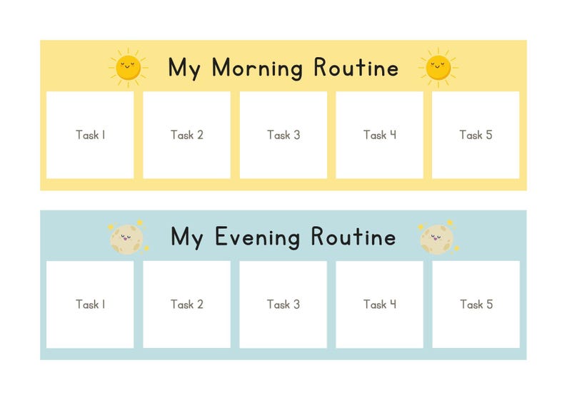 Visual Schedule for Autistic Children – Instant Digital Download ...