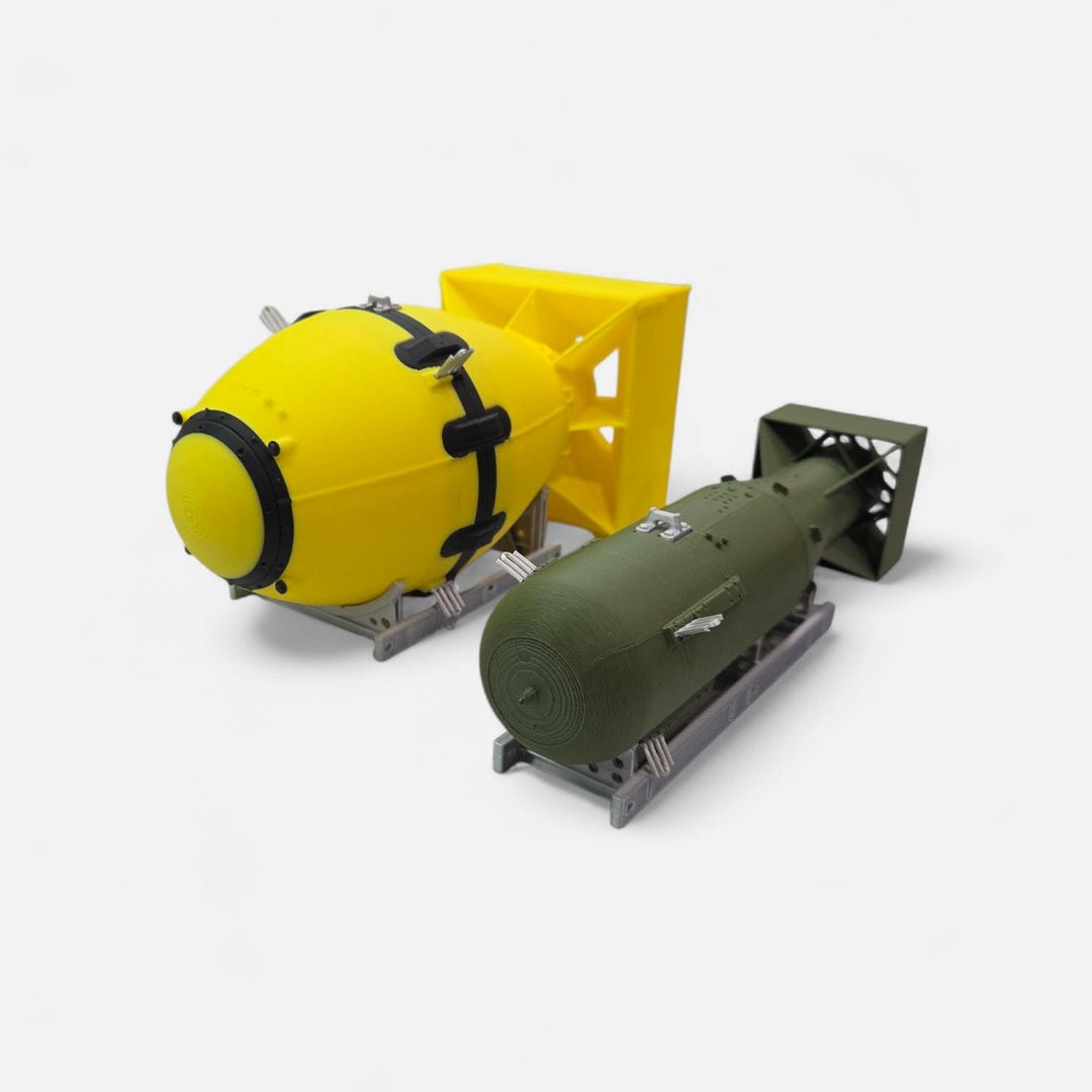 Little Boy + Fat Man Atomic Bomb Models – 3D Printed WWII Replica in ...