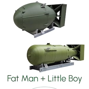 Little Boy + Fat Man Atomic Bomb Models – 3D Printed WWII Replica in ...