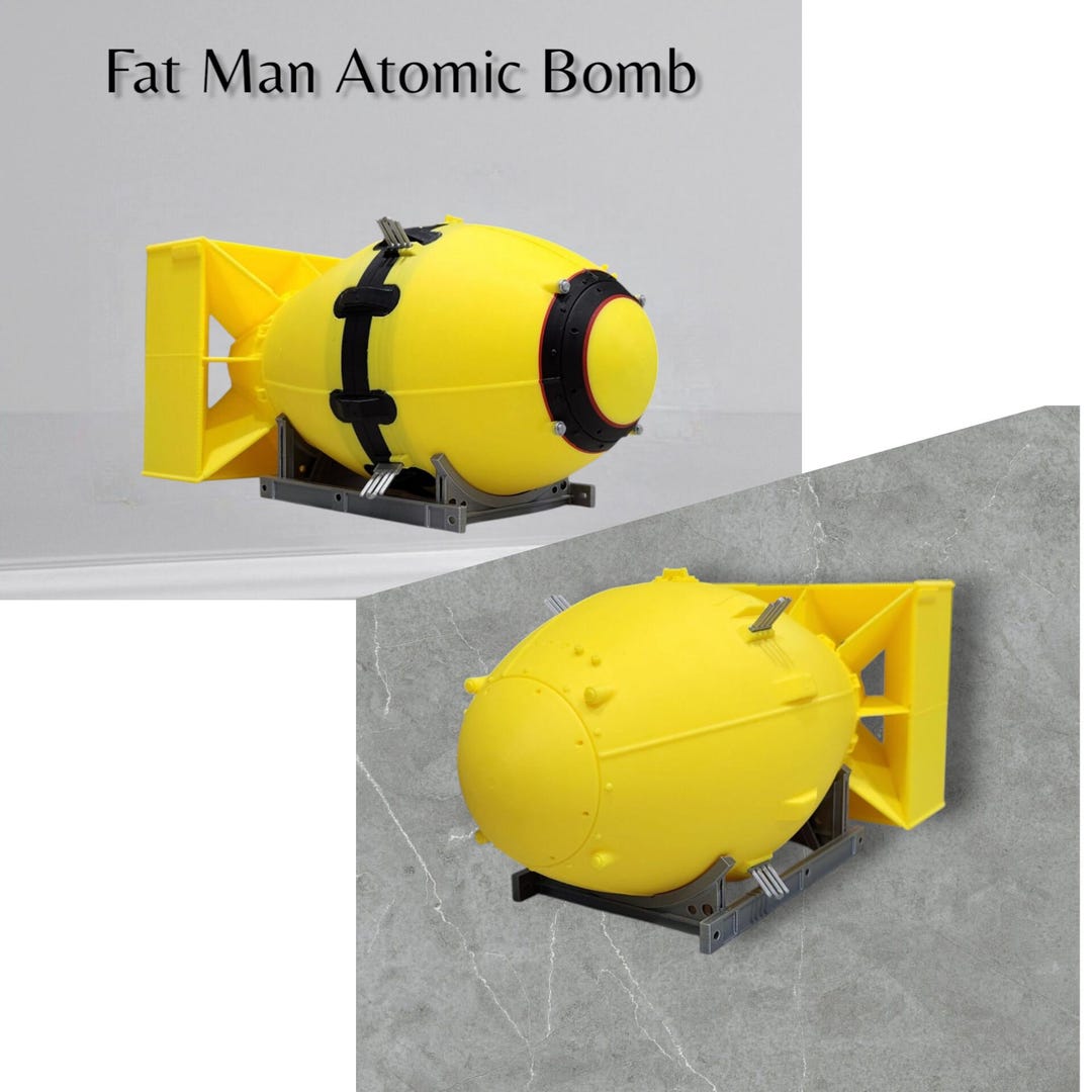 Bombe atomique Fat Man imprimée en 3D à l'échelle 1:12 - 10,5 pouces de ...