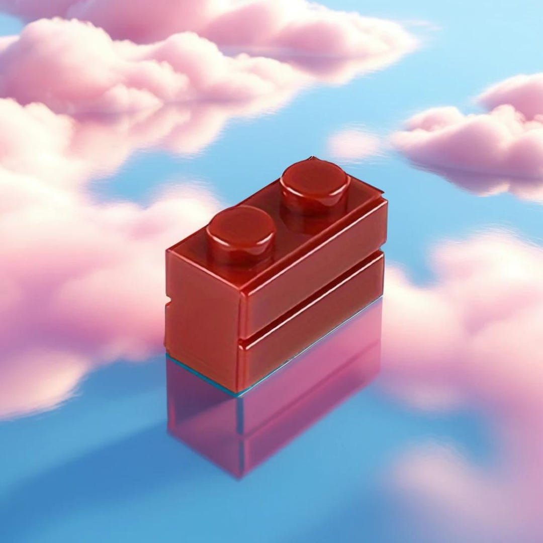 120 PCS Custom Red Brick Building Blocks, Castle Wall Set - 1x2 Wall ...