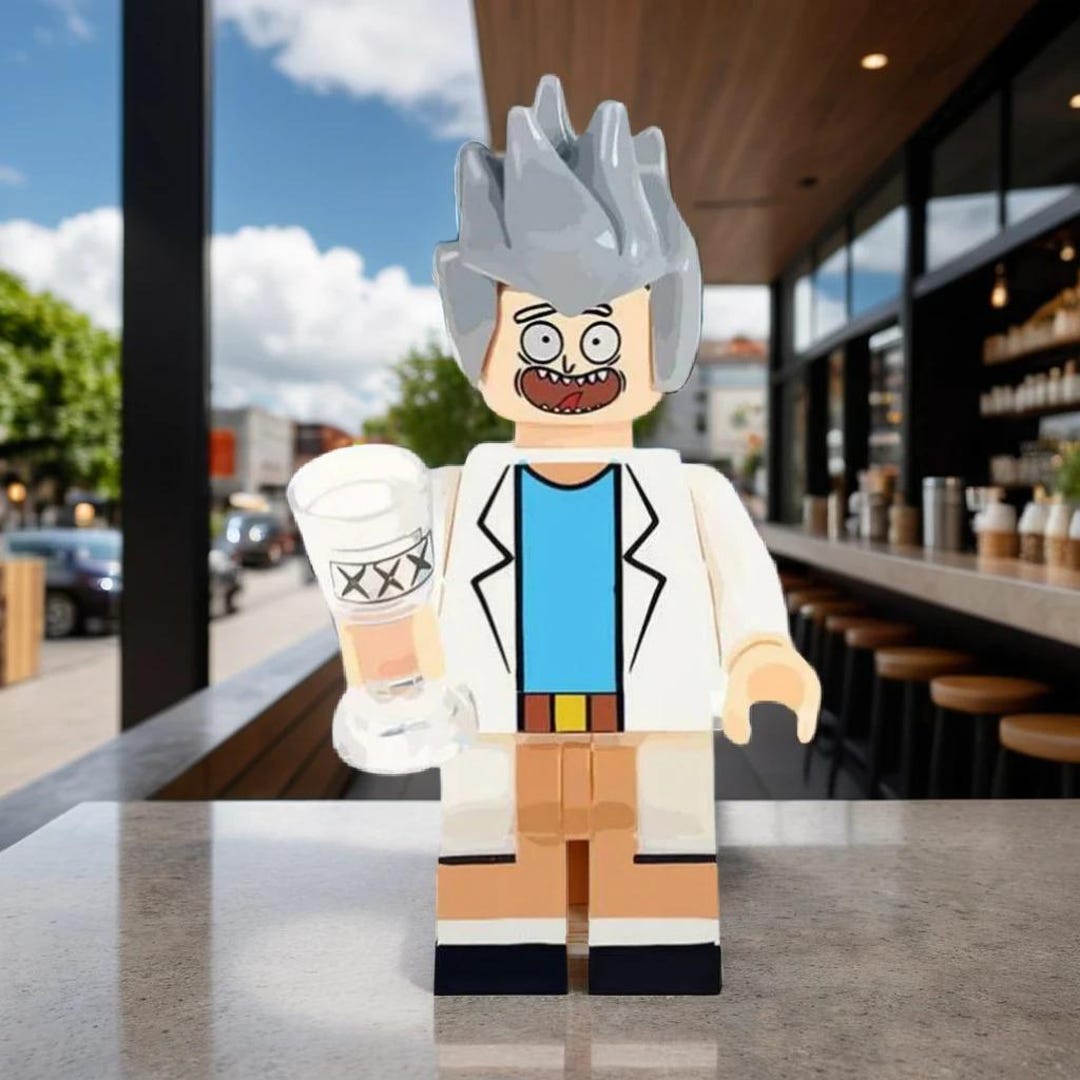 Mad Scientist Minifigure Crazy Lab Building Block Figure Fun ...