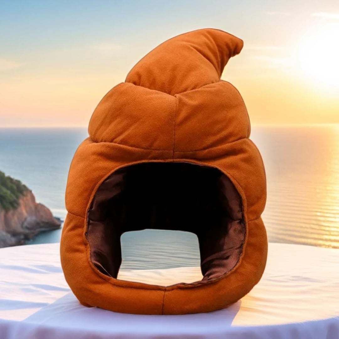 Funny Poop Hat | Plush Emoji Party Costume | Quirky Adult Party Accessory, Novelty Event Prop ...