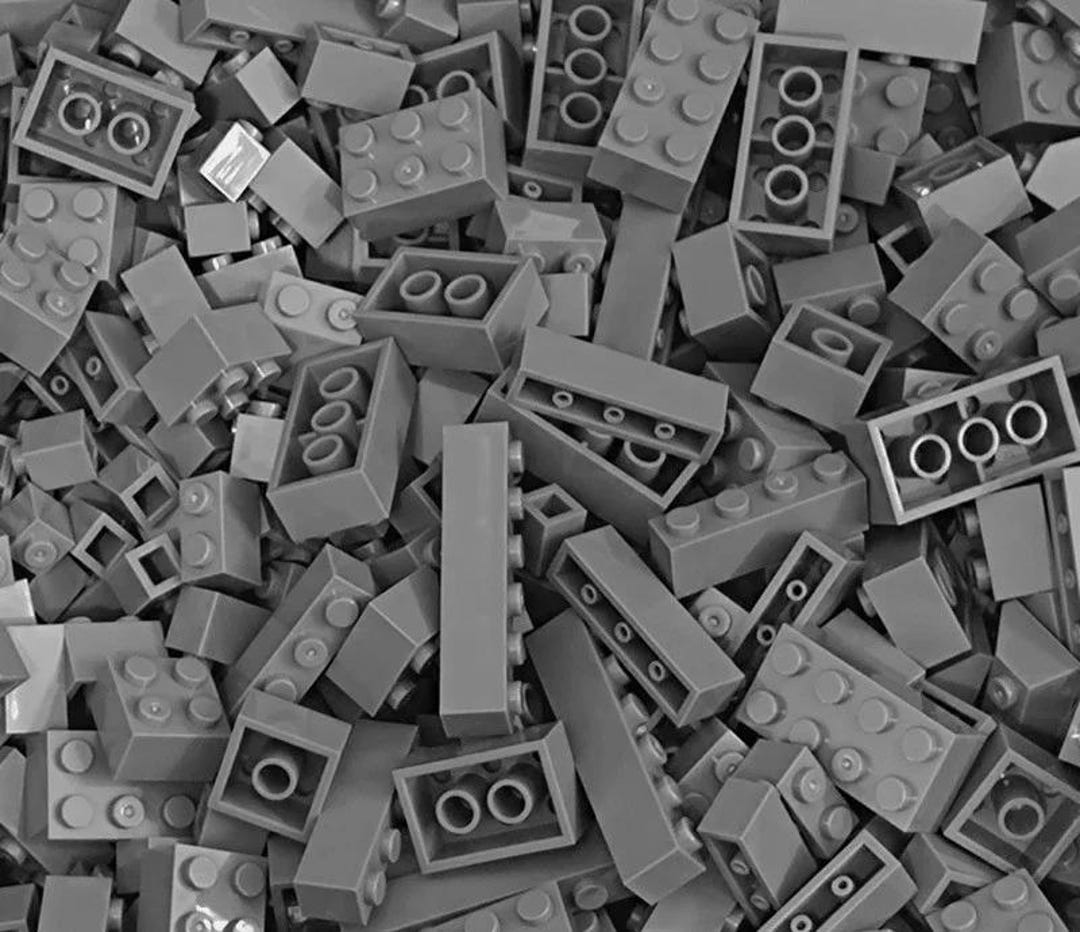 Graphite Gray Building Blocks Bulk Lot | Assorted Colors & Sizes ...