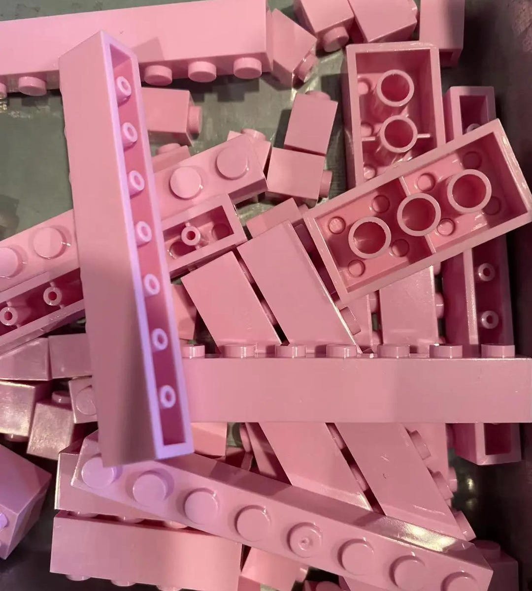 Pink 100/300/500PCS Assorted Building Blocks Creative DIY Construction ...