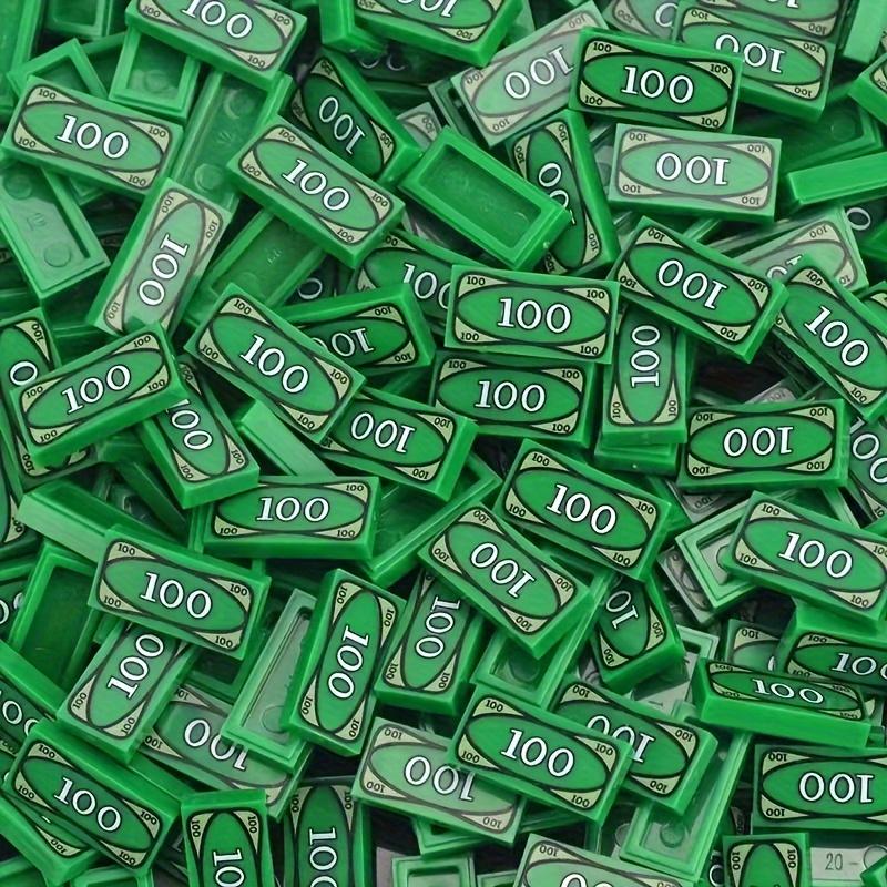 30pcs Green Money Building Blocks 1x2 Tile Cash Bricks, ABS Material ...
