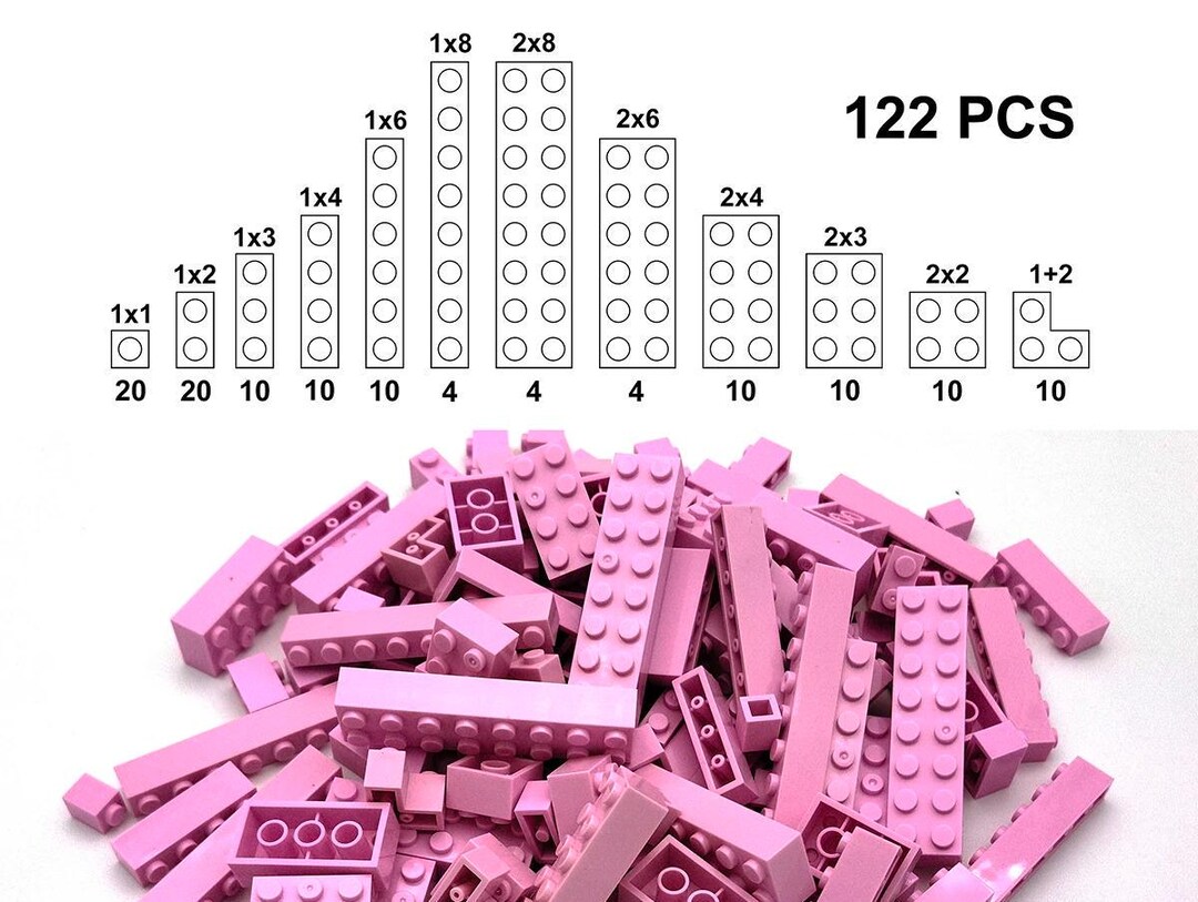 Blossom Pink Building Block Bricks 122PCS Compatible Construction ...