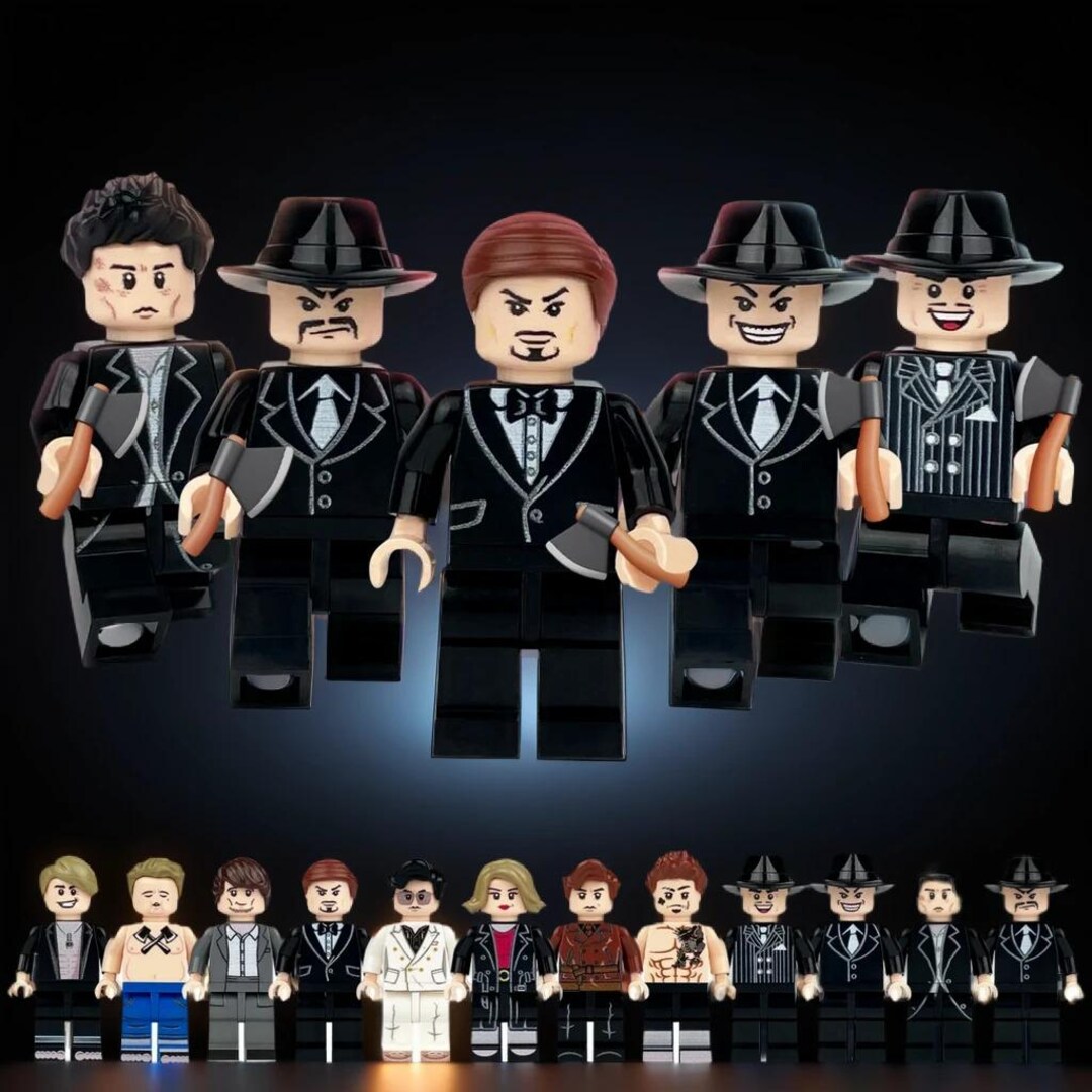 12PCS Gangster Mini Figures Set for Party Favors Building Block Toys ...