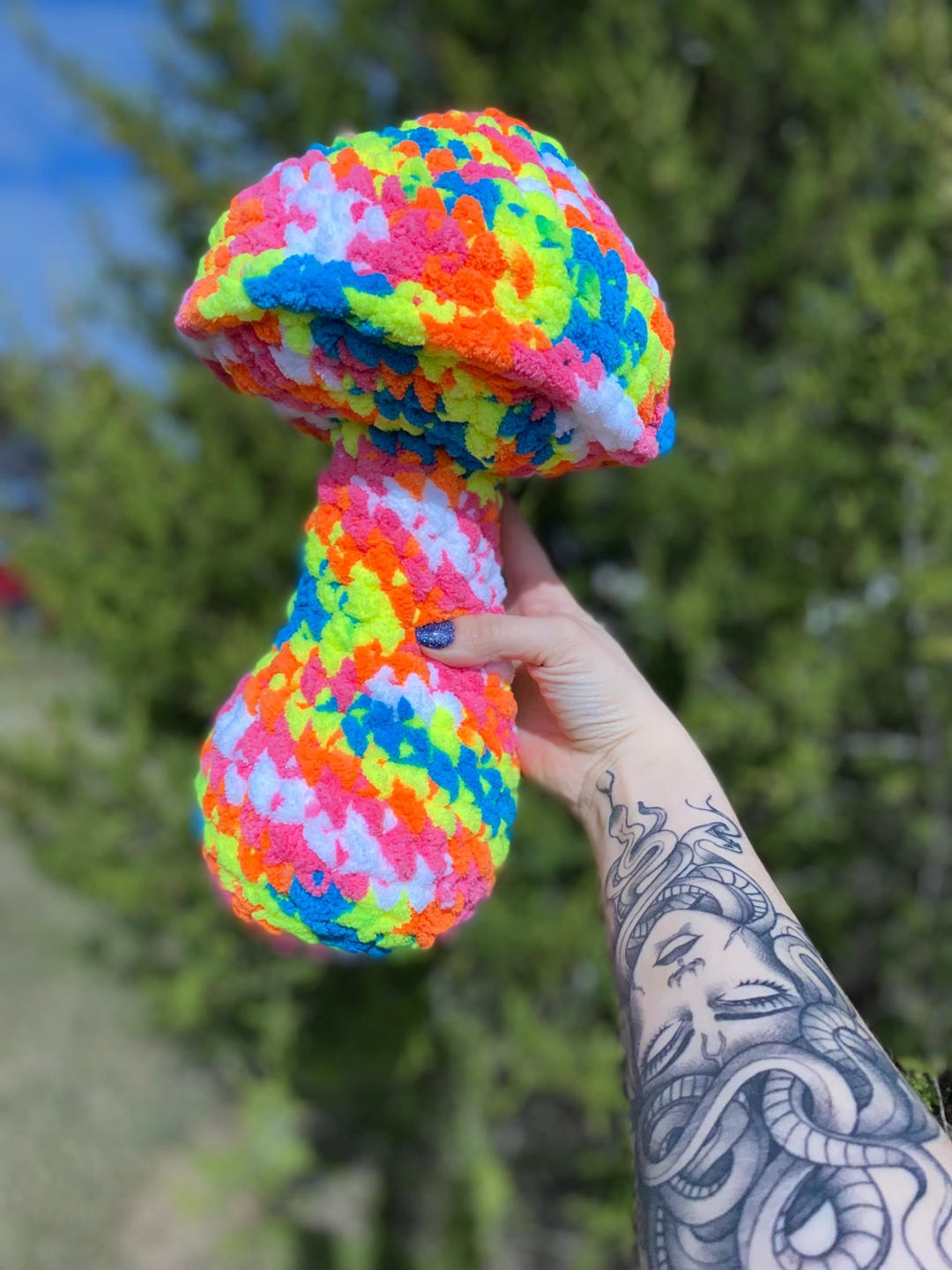 Neon Mushroom Plushie Crochet Pattern - Etsy