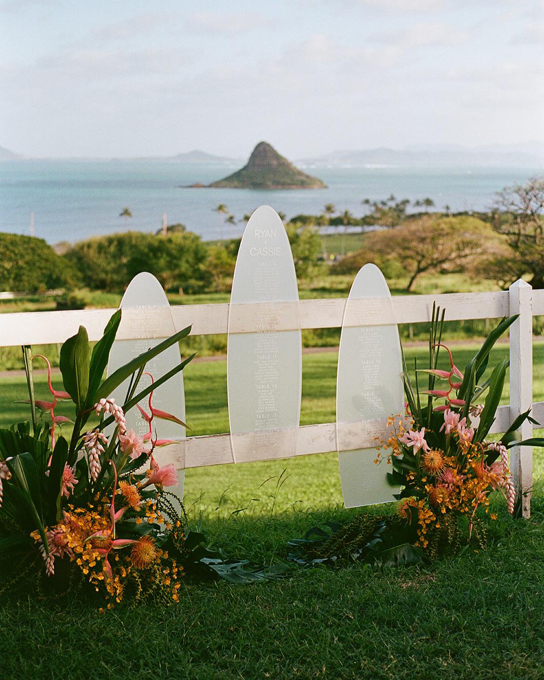 Surfboard Wedding Sign Beach Wedding Welcome Sign Surfboard Seating ...