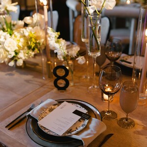 Black Table Numbers, Black Bold Numeric Table Numbers, Black Wedding ...