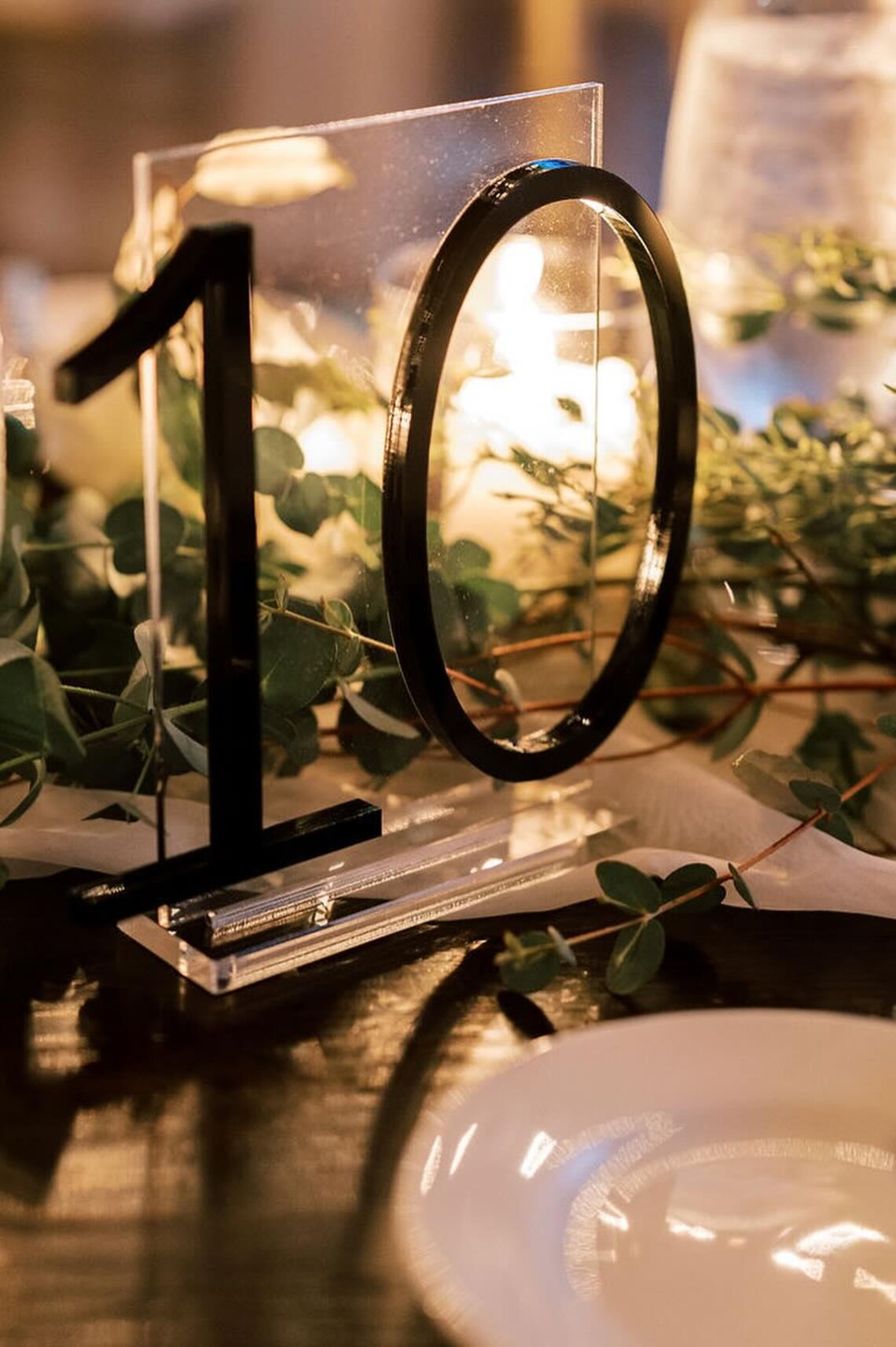 Black Table Numbers Acrylic, Acrylic Table Decoration, Large Acrylic ...