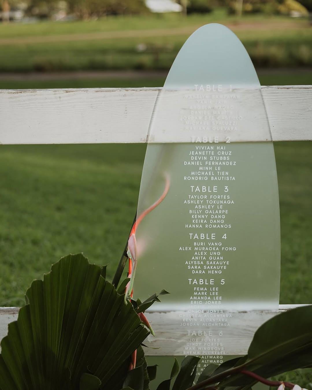 Surfboard Wedding Sign Beach Wedding Welcome Sign Surfboard Seating ...