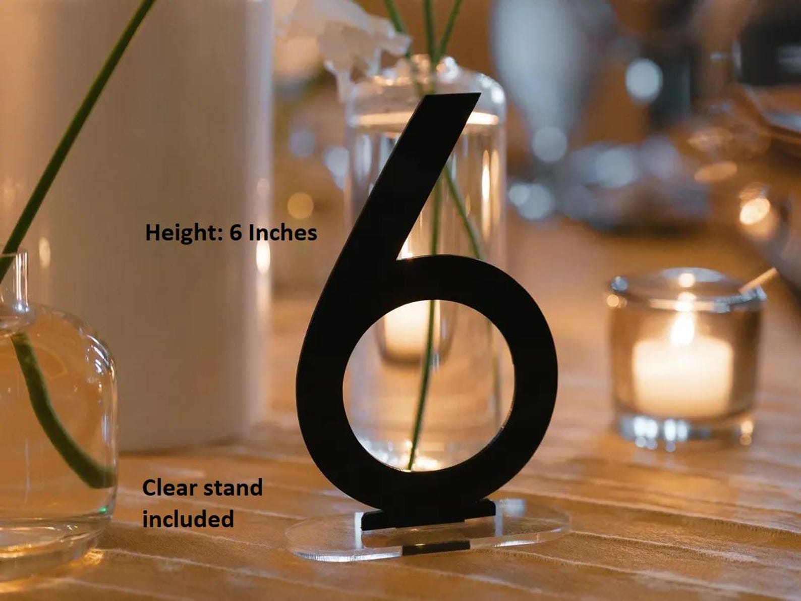 Black Table Numbers, Black Bold Numeric Table Numbers, Black Wedding ...