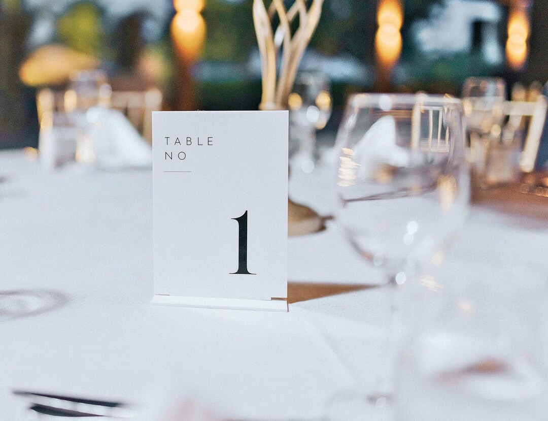 Modern White Table Numbers-acrylic Table Numbers-rectangular Table ...