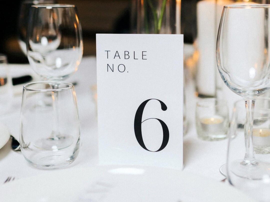 Modern White Table Numbers-acrylic Table Numbers Numeric-rectangular ...