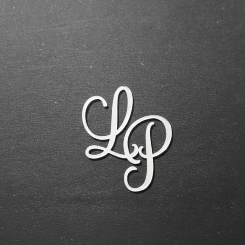 Personalized Gold Acrylic Letters Acrylic Couple Initial Letters for ...