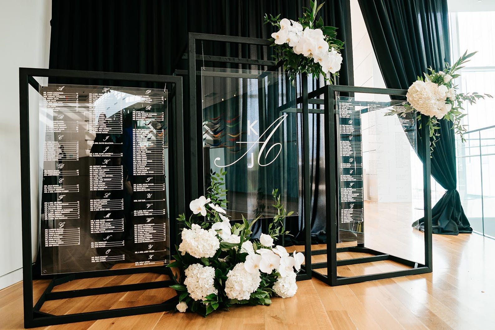 Clear Welcome and Seating Chart Package, Large Clear Acrylic Seating ...