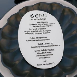 Mirror Silver Menu Card, Acrylic Wedding Dinner Lunch Menu Sign ...