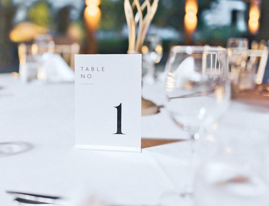 Modern White Table Numbers-acrylic Table Numbers-rectangular Table ...