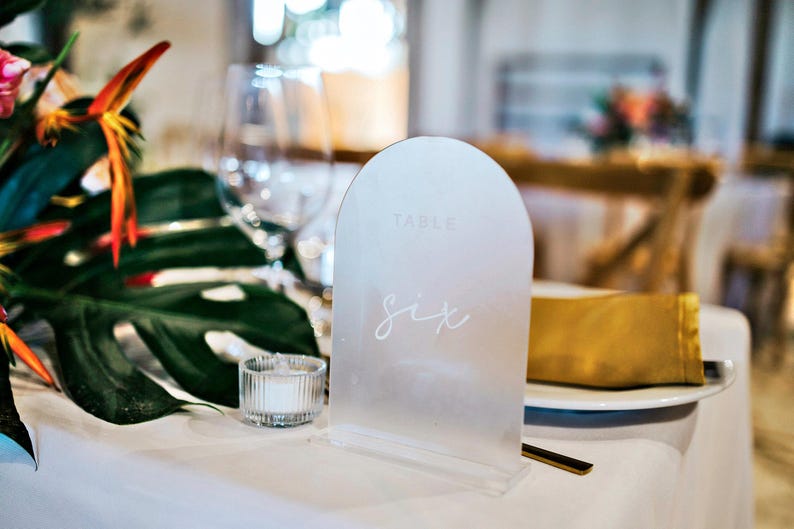 Frosted Arch Table Numbers-acrylic Table Numbers-arched Table Numbers ...