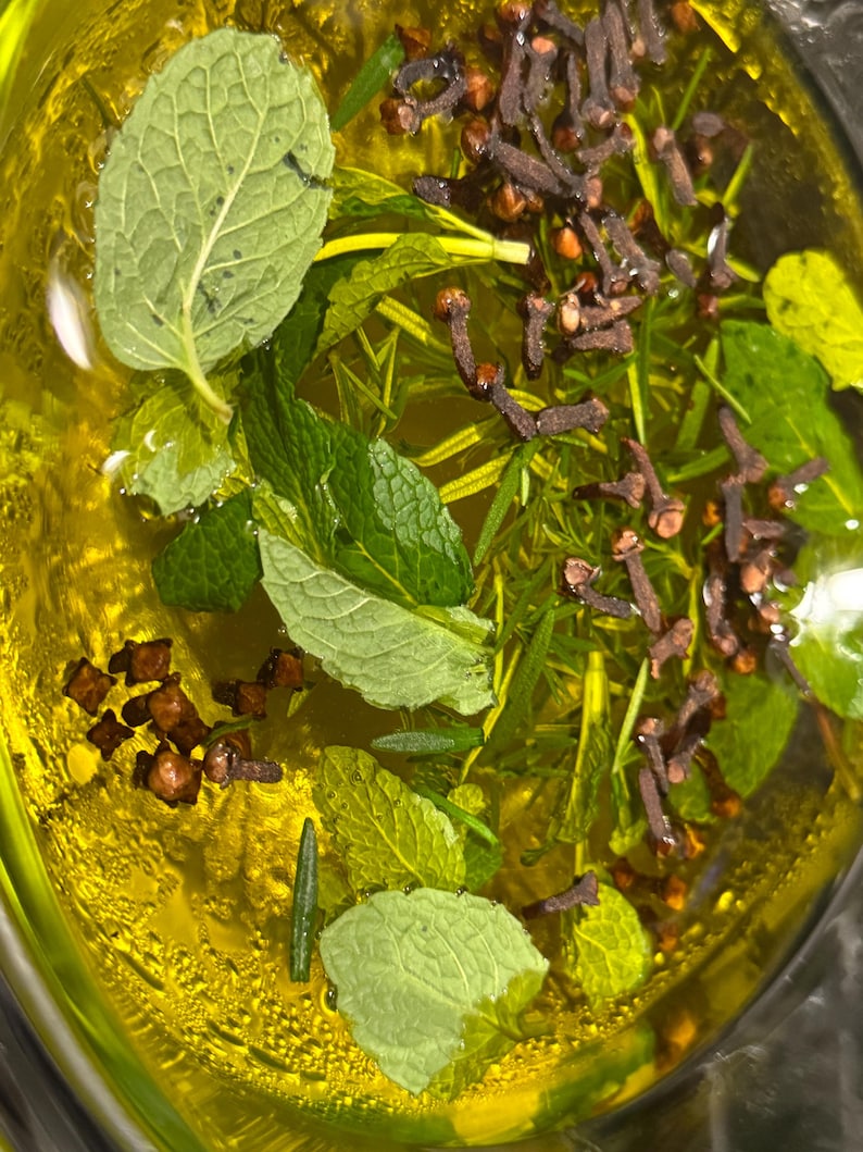 Potent Hair Oil, Peppermint + Rosemary + Clove + EVOO - Etsy