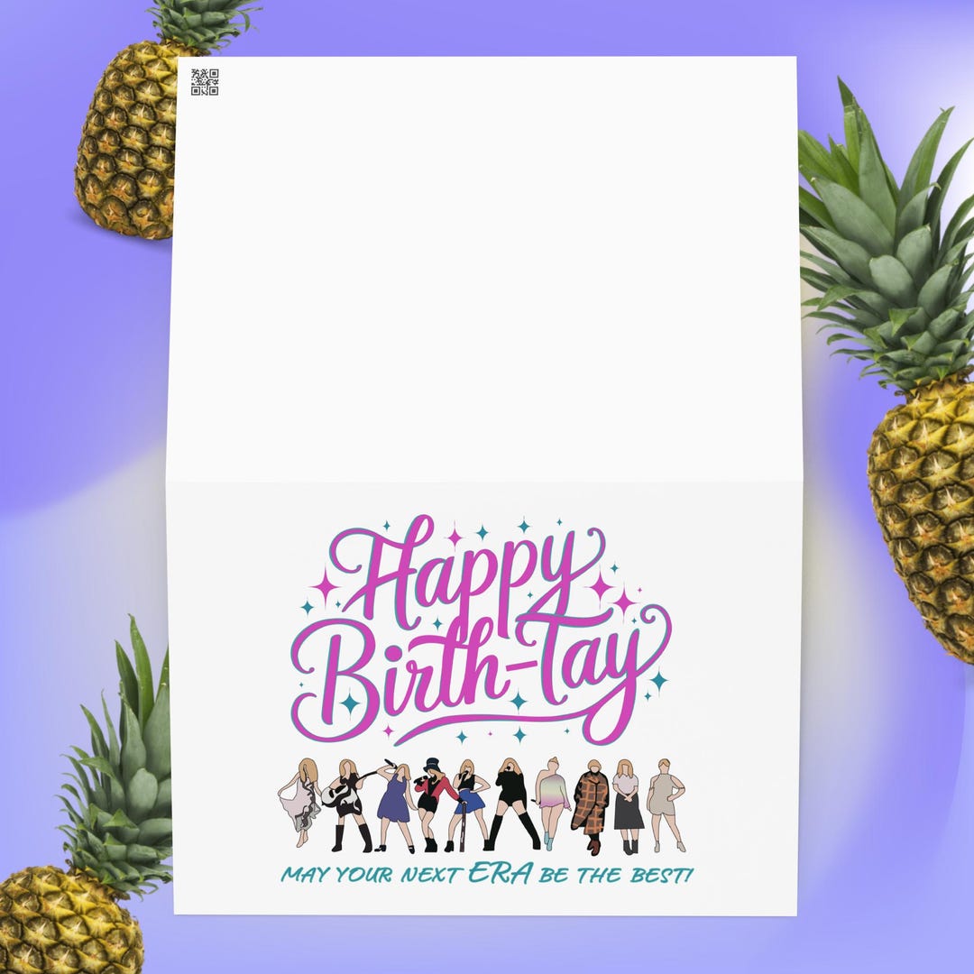 Happy Birth-tay Swiftie Card - Etsy