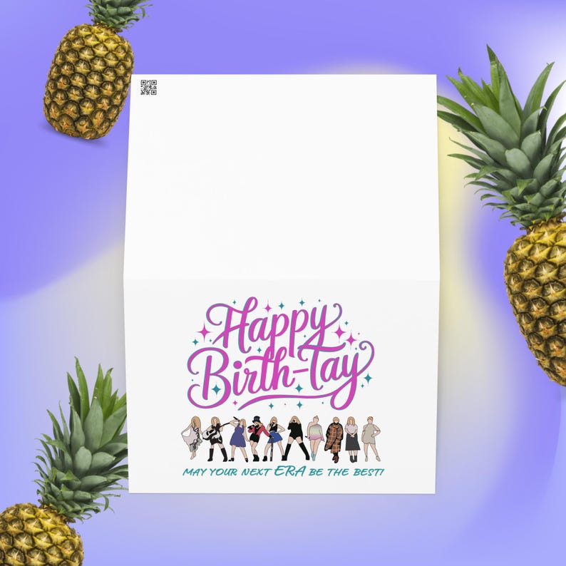 Happy Birth-tay Swiftie Card - Etsy
