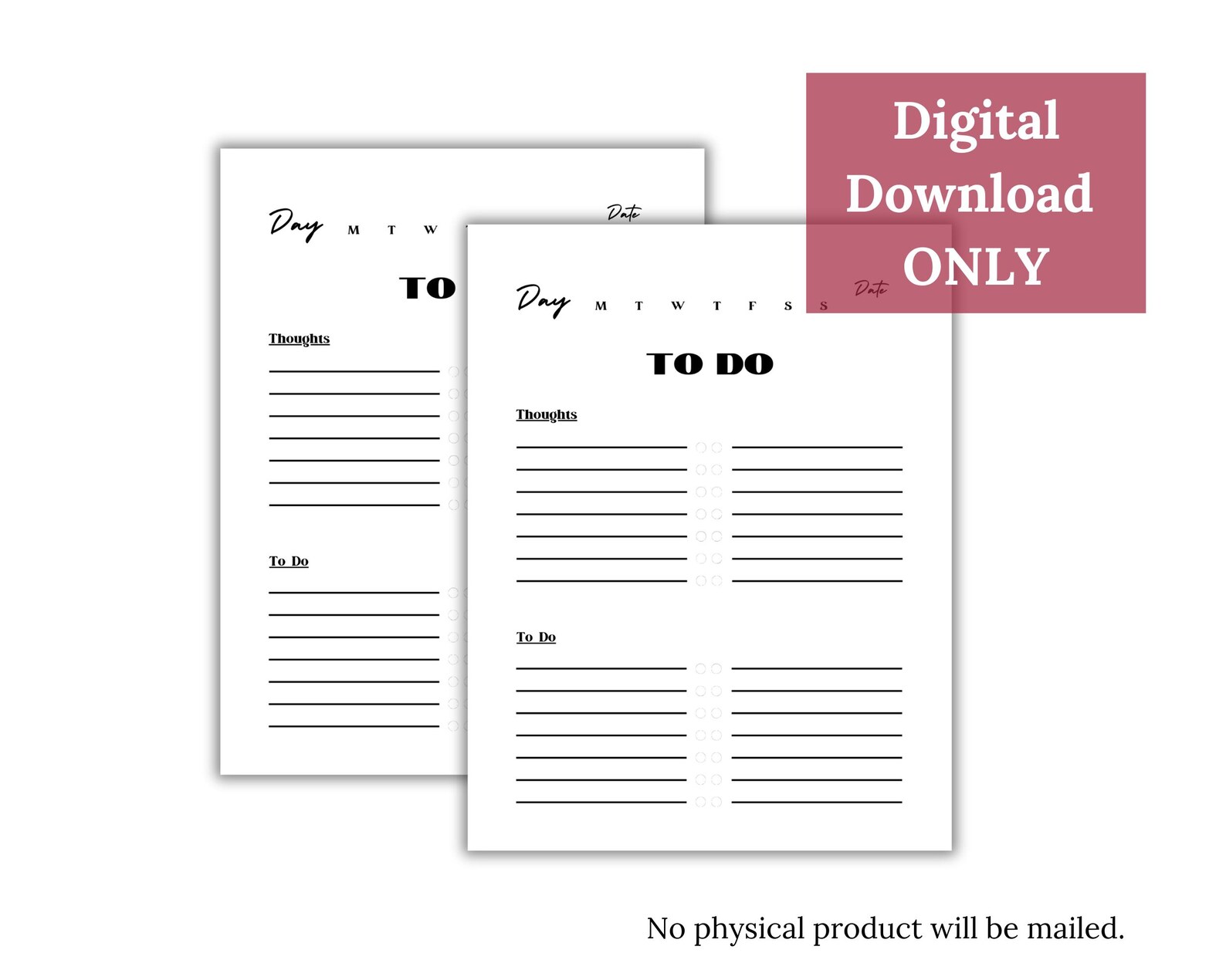 Printable Daily to Do Checklist, Daily Task List Template, Daily ...