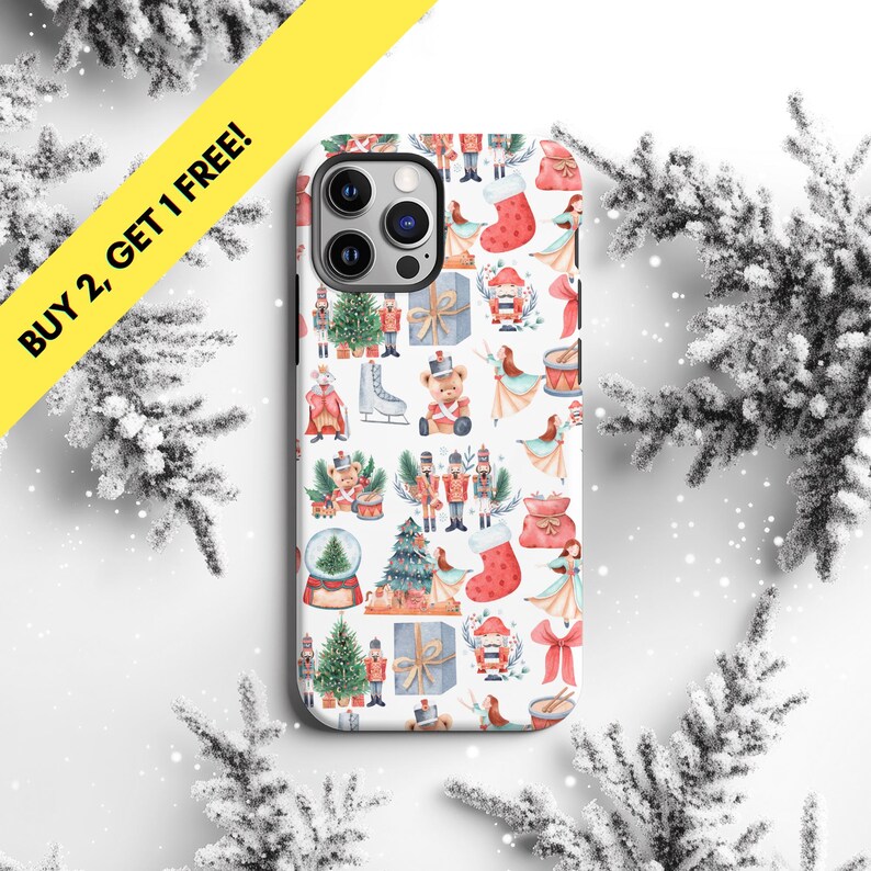 Christmas Nutcracker Phone Case Toy Soldiers Ballerina Teddy Bear ...