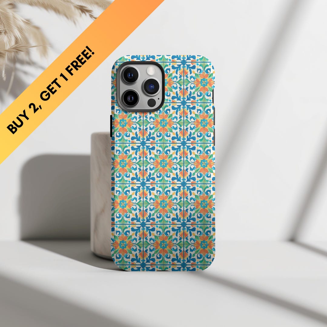 Tile Collage iPhone Casing Vintage Mosaic Tiles Pattern Abstract Design ...