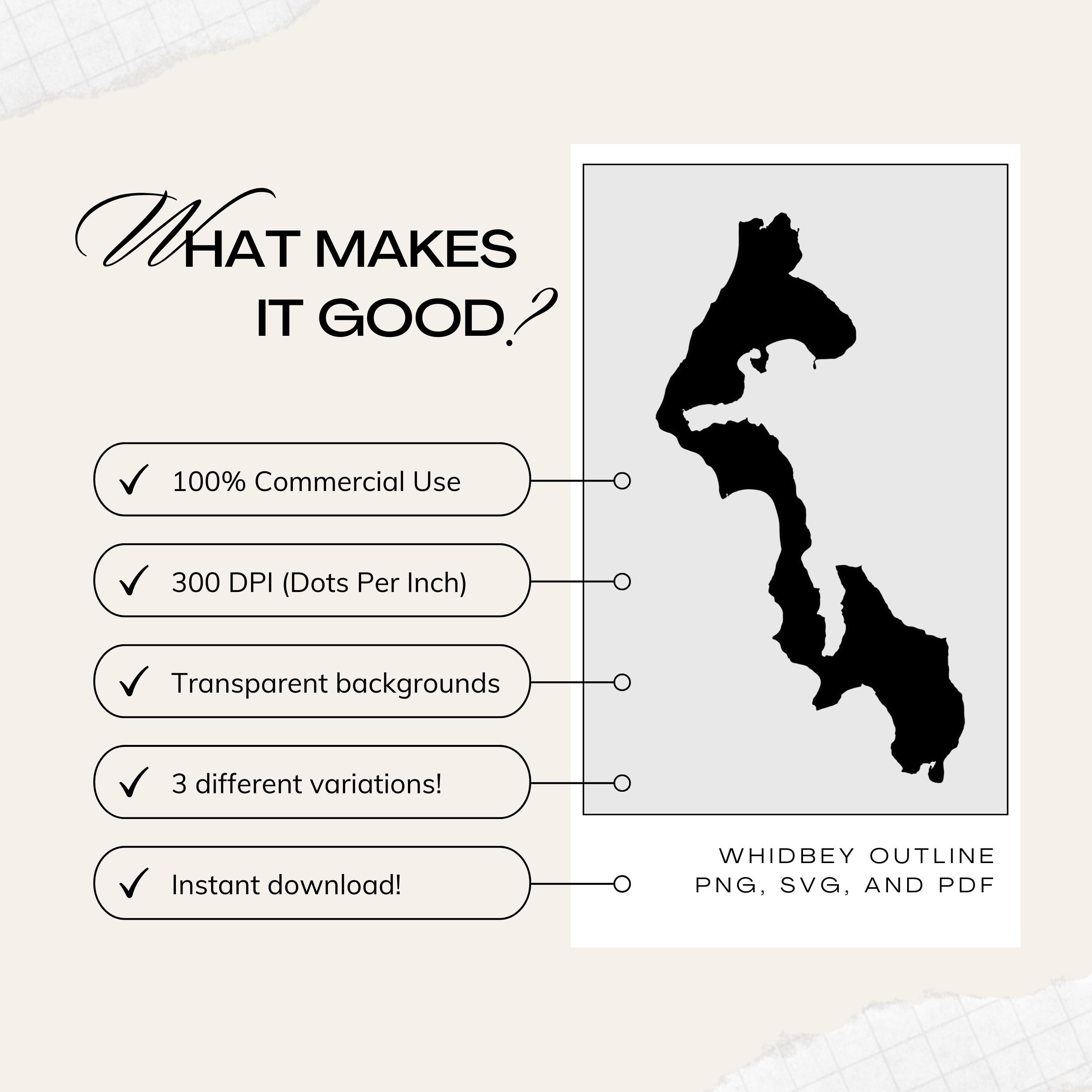 Whidbey Island SVG File, Whidbey Island Washington, Commercial Use ...