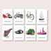 Vehicle Flash Cards, Peschool, Nomenclature Cards, ESL, Montessori ...