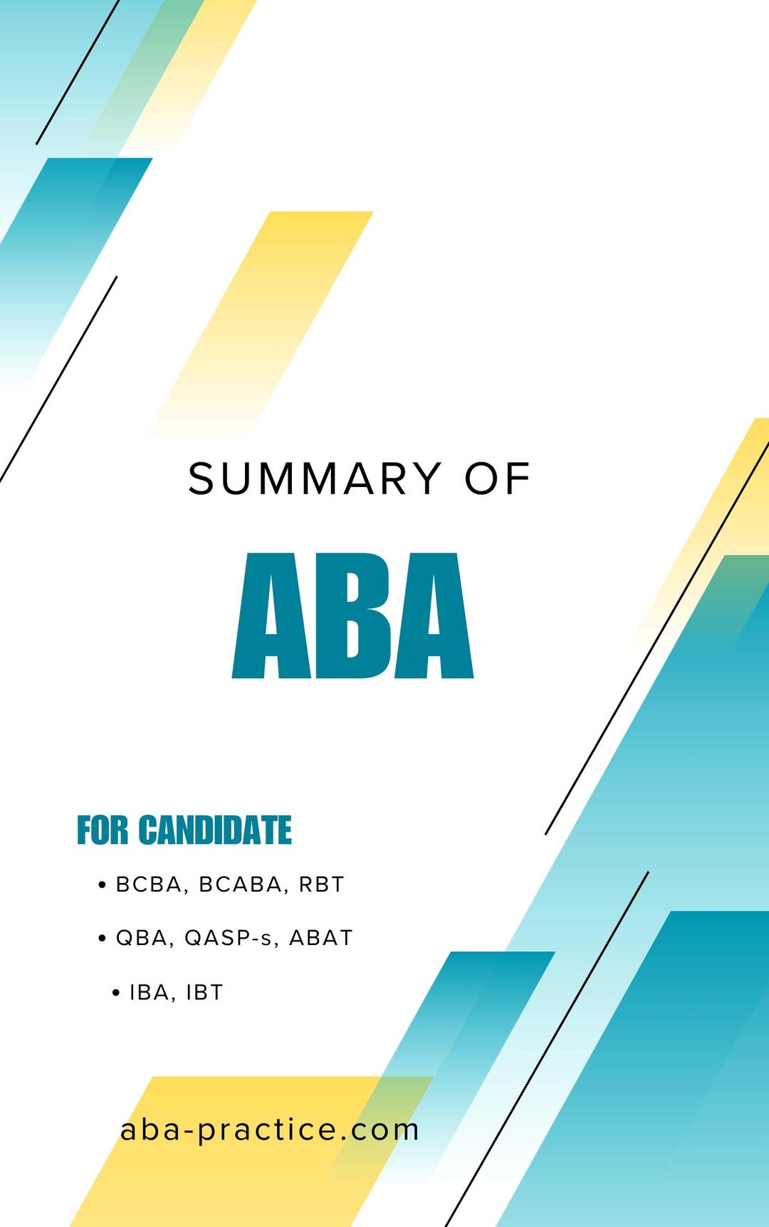 ABA Summary Guide: Complete Concepts Overview (PDF Download) - Etsy