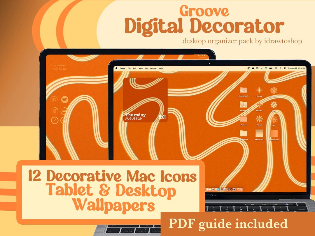 Desktop Organizer Wallpaper Digital Decorator | Groovy Minimalist ...