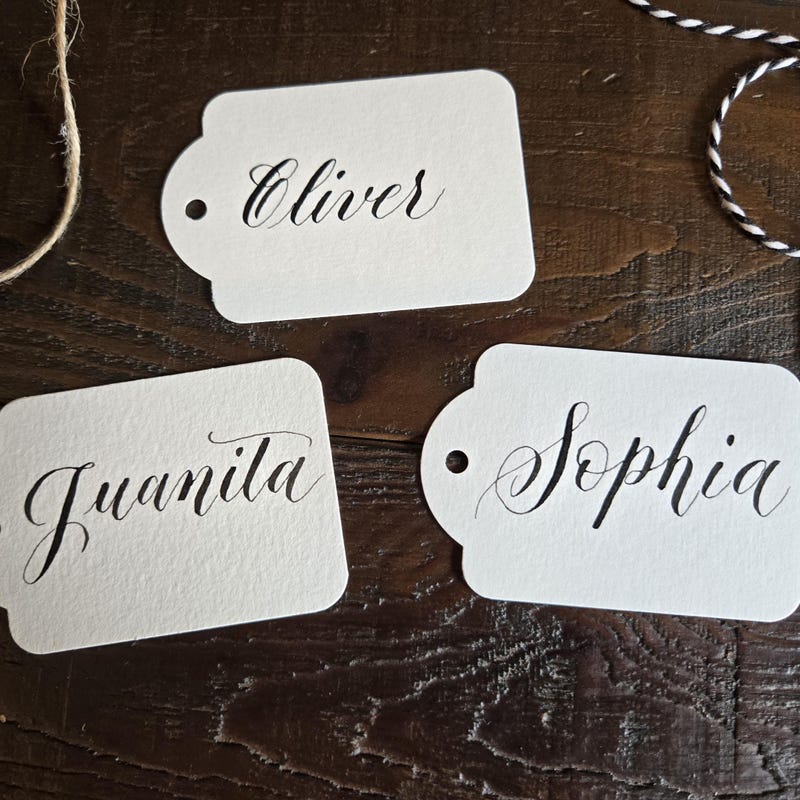 Calligraphy Tags - Etsy