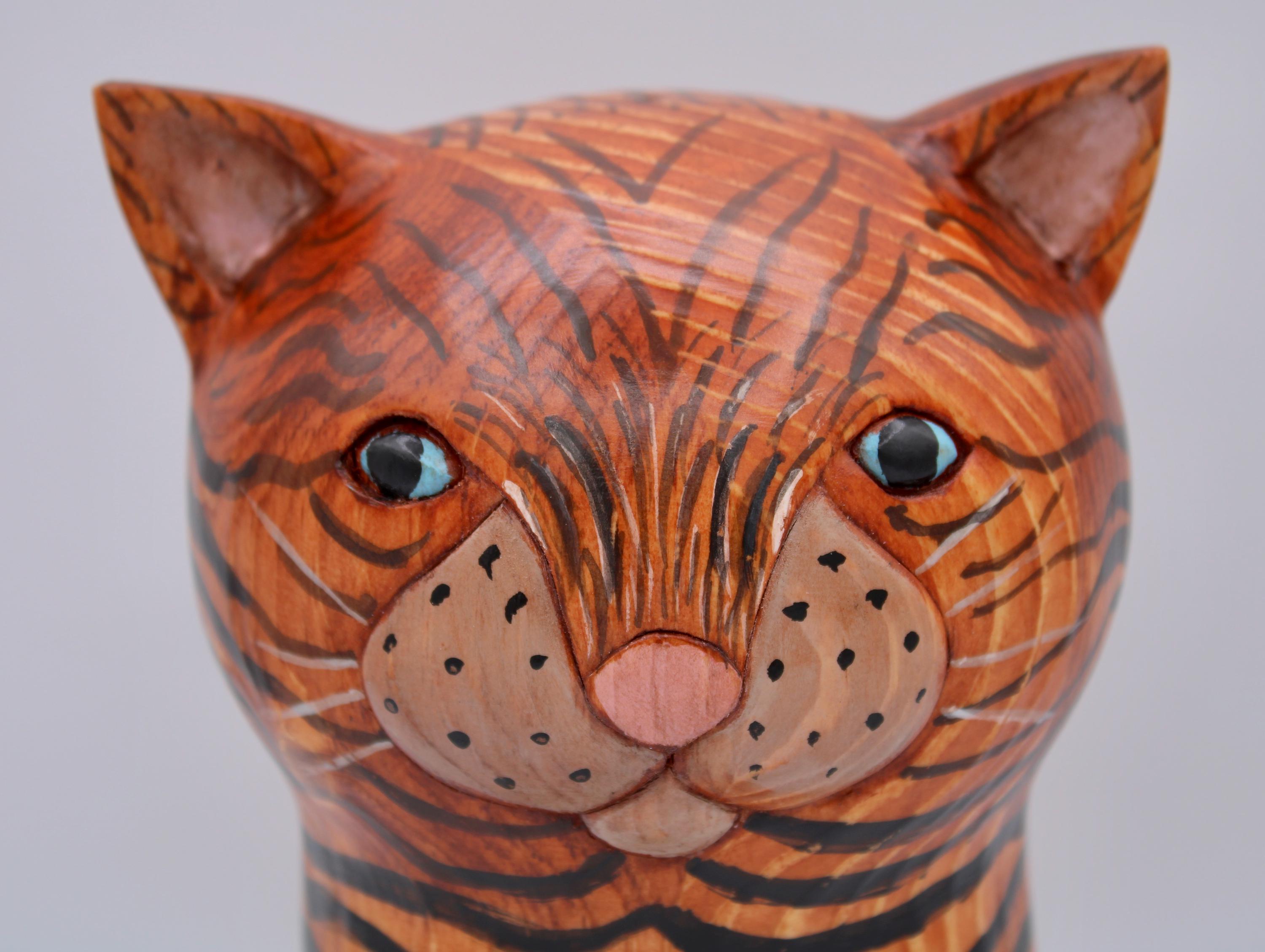 Carved Orange Tabby Cat Urn - Etsy