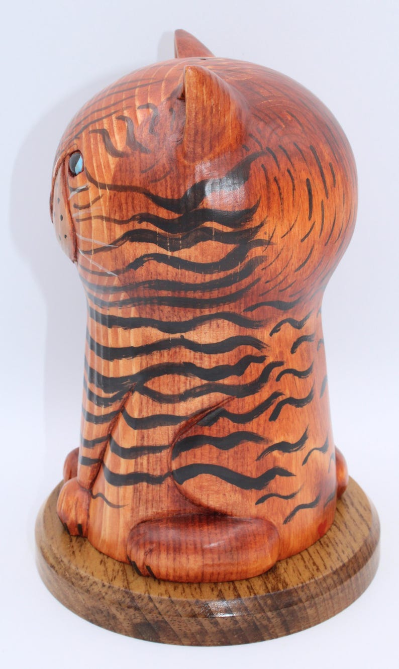 Carved Orange Tabby Cat Urn - Etsy