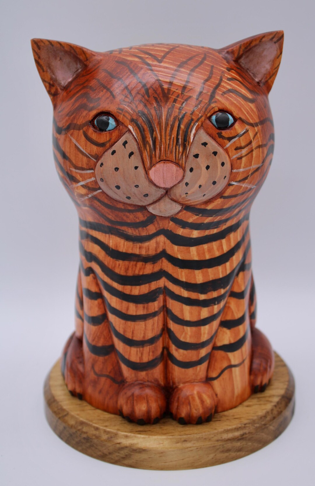 Carved Orange Tabby Cat Urn - Etsy