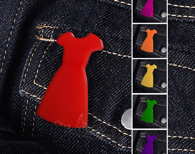 Beaded Red Dress Pin - Etsy Canada